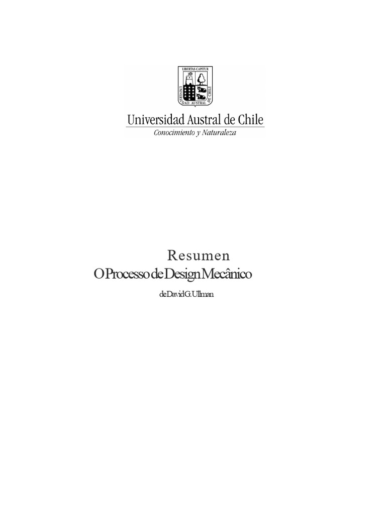 Resumo Do Processo de Design Mecânico David Ullman PDF | PDF | Economia ...
