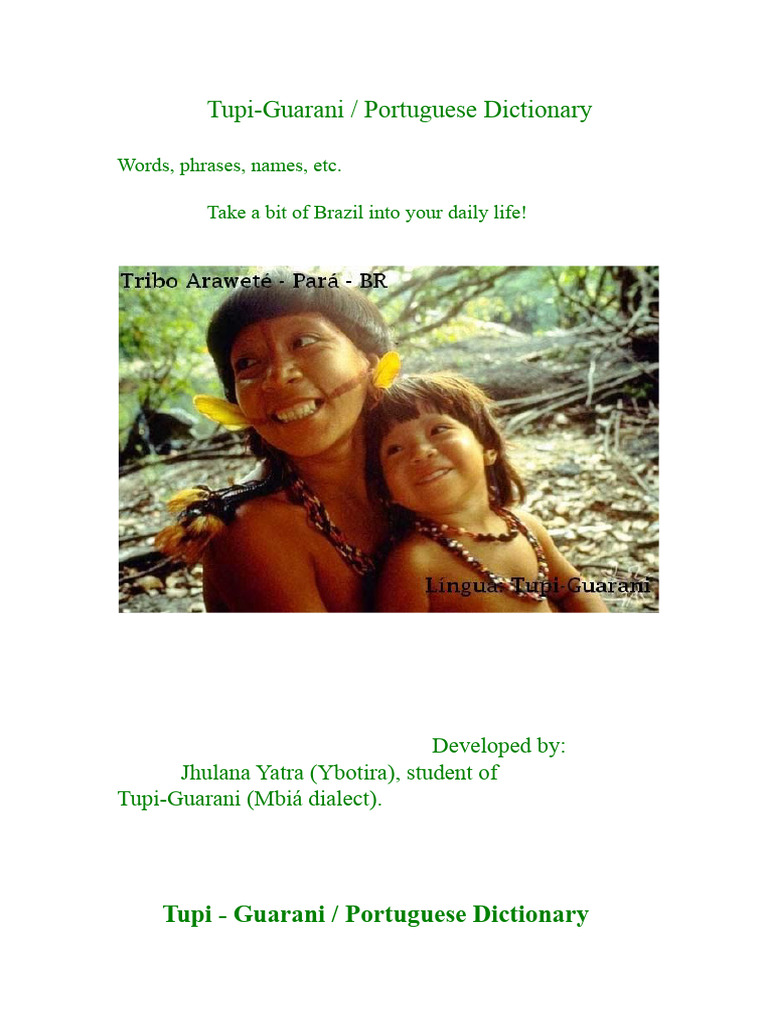 Tupi Guarani Portuguese Dictionary | PDF