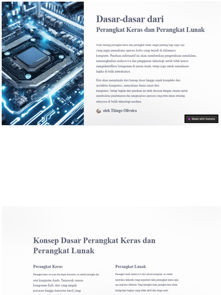 Dasar Perangkat Keras dan Perangkat Lunak | PDF