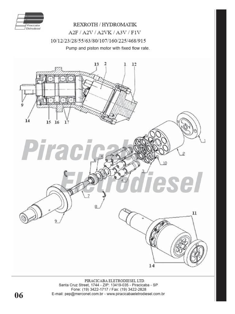 Rexroth - A4V 250 Pump Parts List | PDF | Piston | Pump