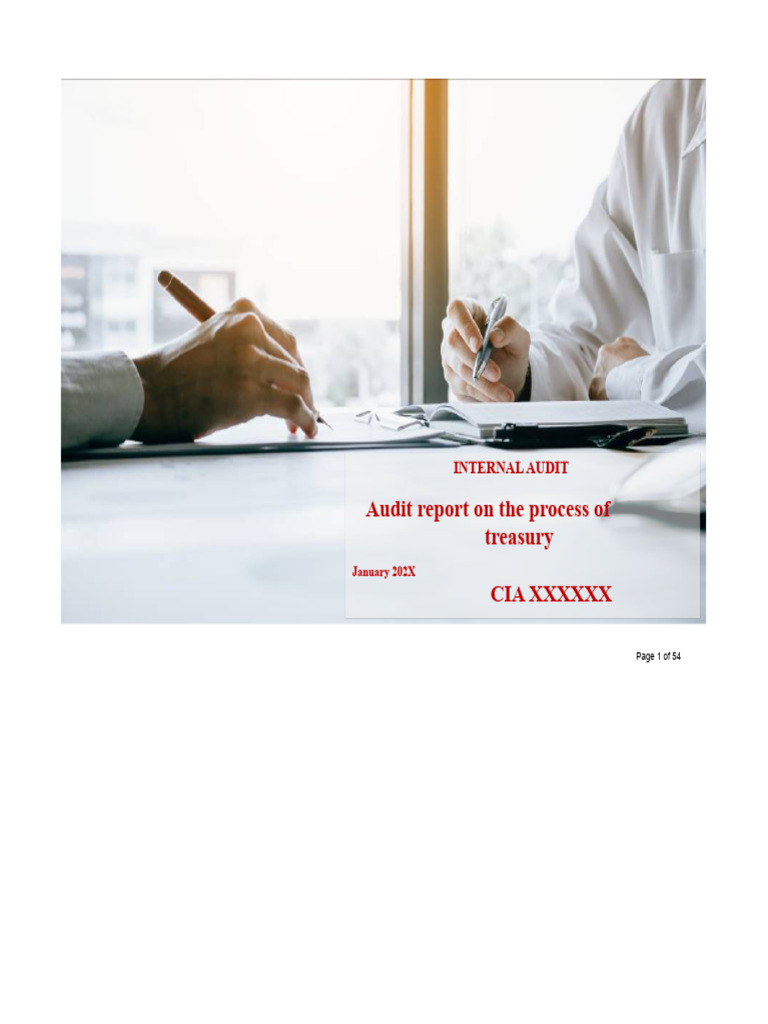 Audit Report Model For The Treasury Process | PDF | Banks | Internal ...