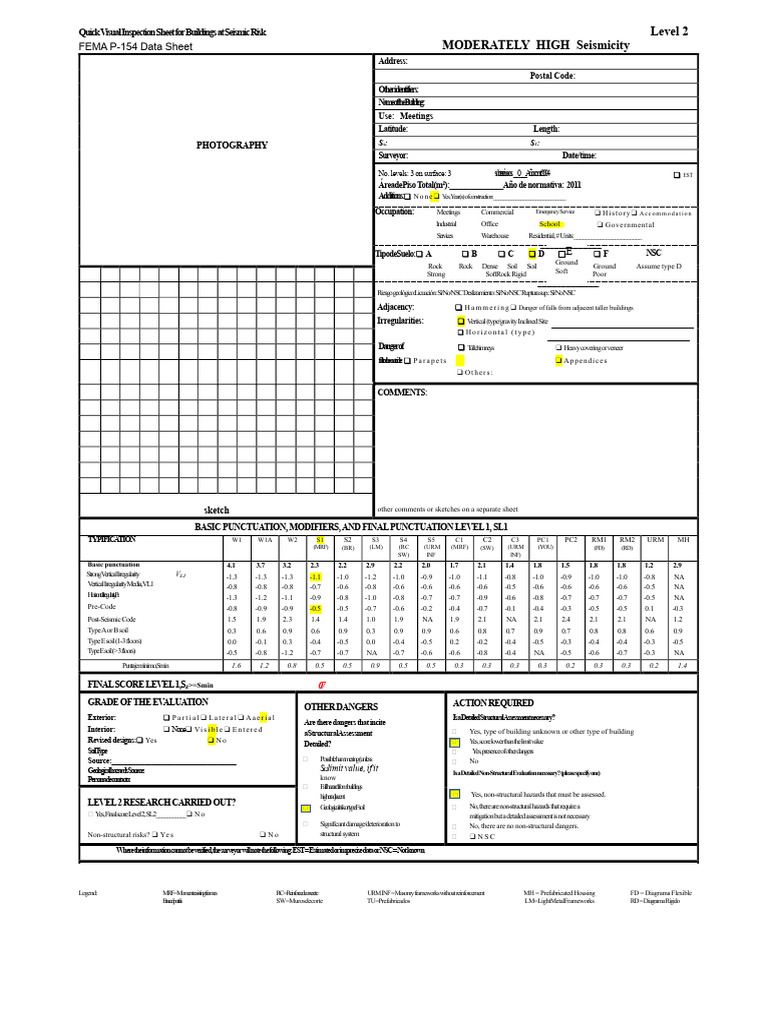 FEMA Test For School Study | PDF | Column | Risk