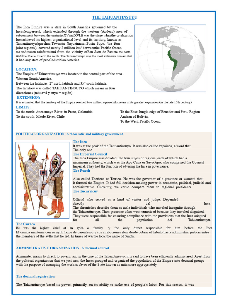 The Tahuantinsuyo | PDF | Inca Empire | Nobility