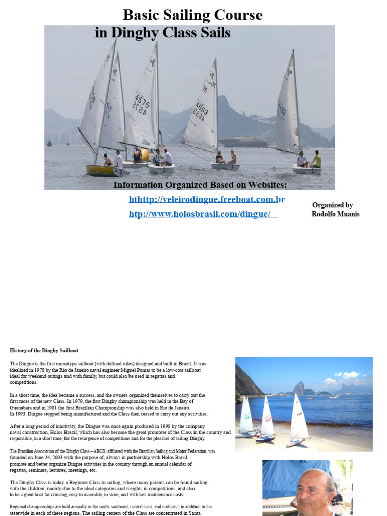 Basic Sailing Course Dinghy Sailboat | PDF | Water Transport | Watercraft
