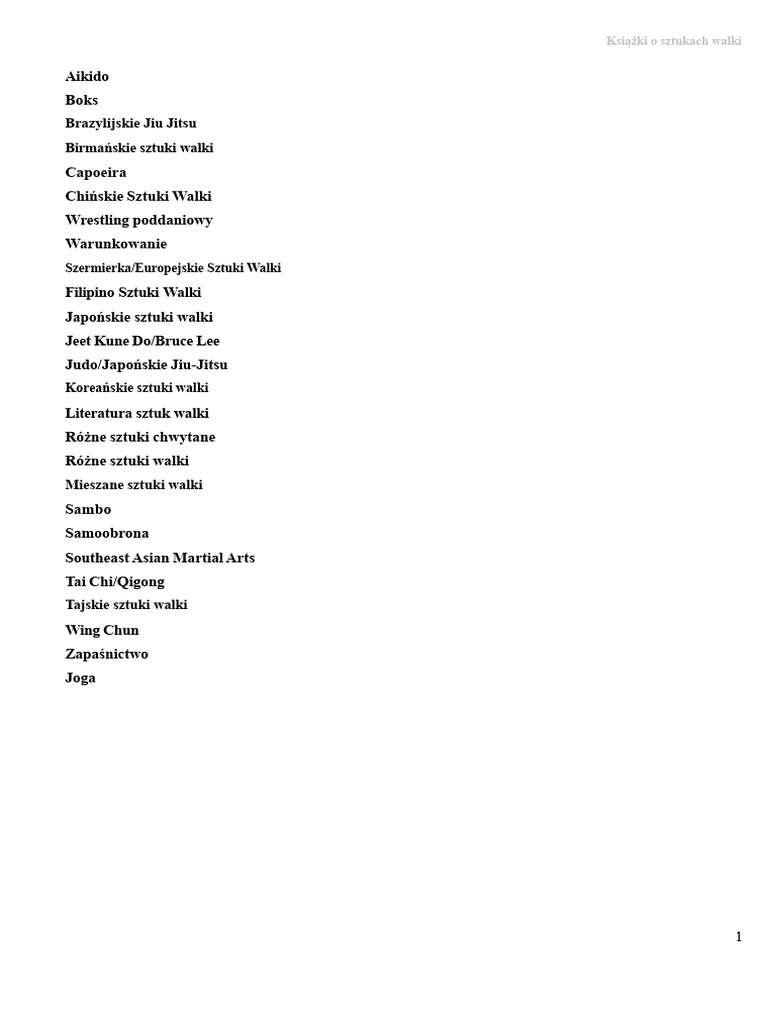 Książki o Sztukach Walki | PDF