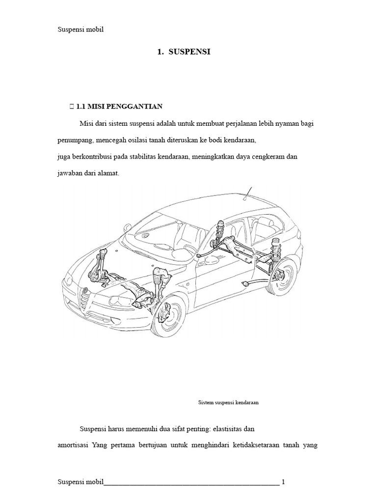 Sistem Suspensi Pada Mobil | PDF