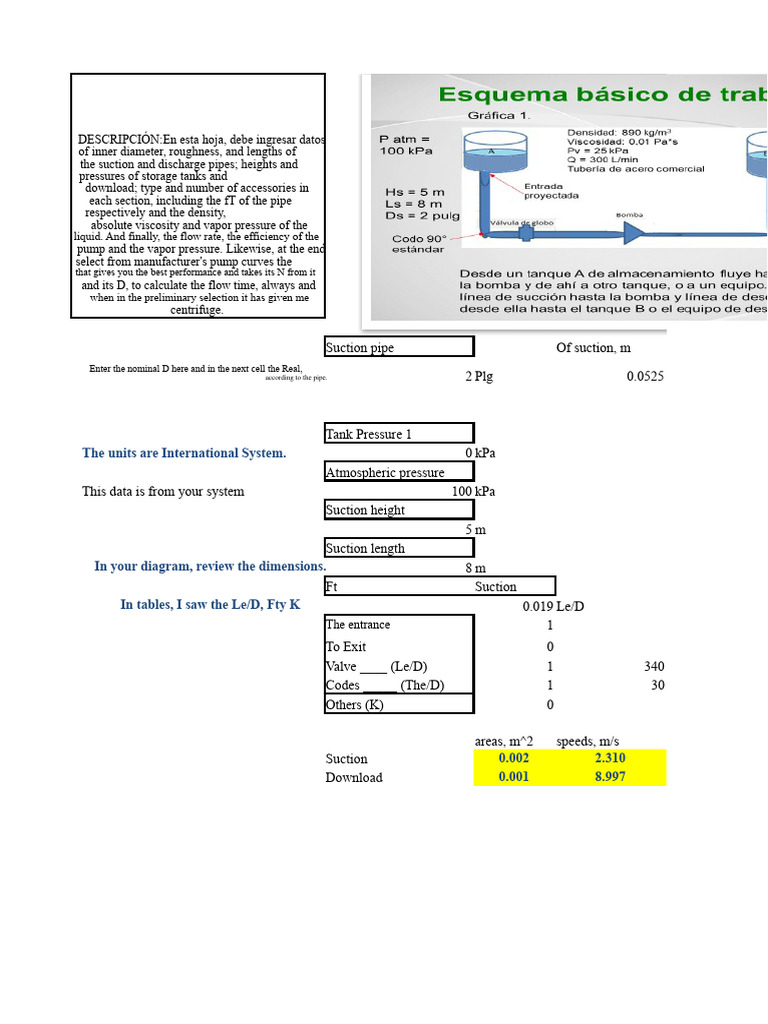Spreadsheet For Pump Selection | PDF | Pump | Pressure
