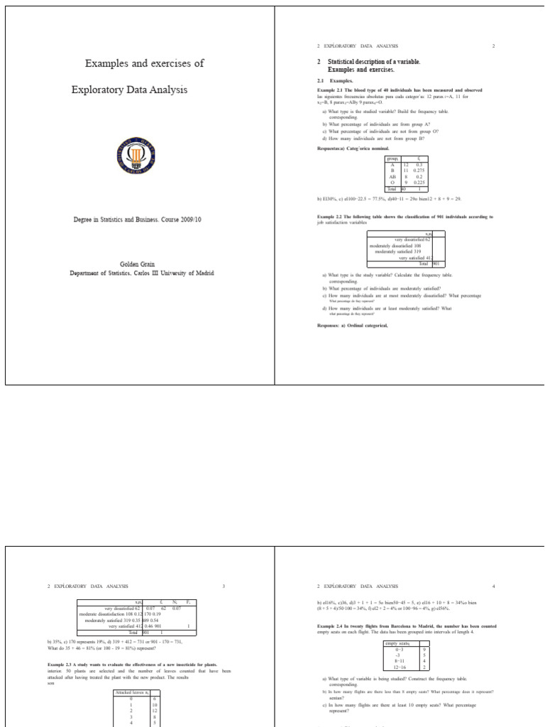 Examples and Exercises of Exploratory Data Analysis | PDF | Mean | Median