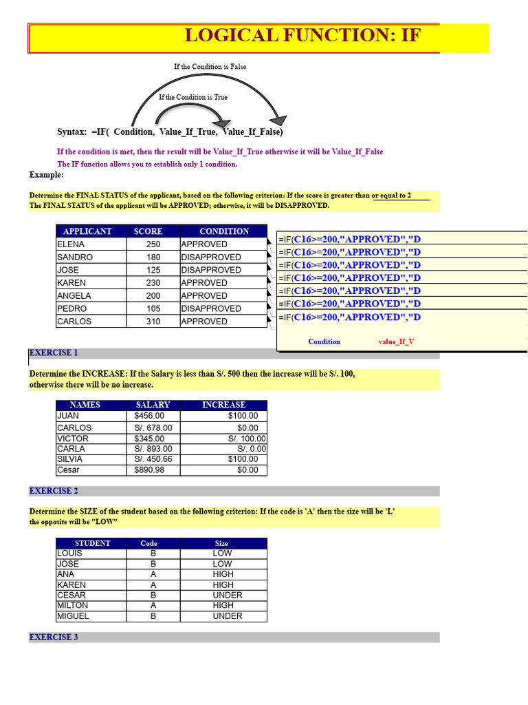 IF FUNCTION Excel | PDF | Mathematics | Mathematical Logic