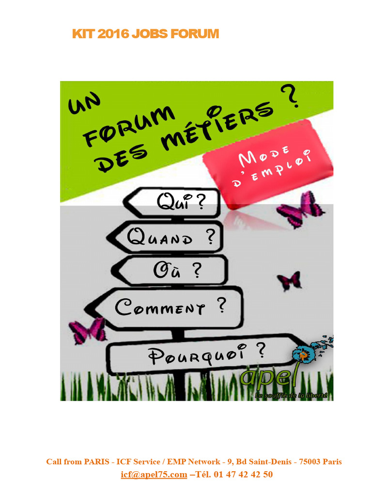 Kit-Paris-ORGANIZE A CAREER FORUM | PDF | Teachers