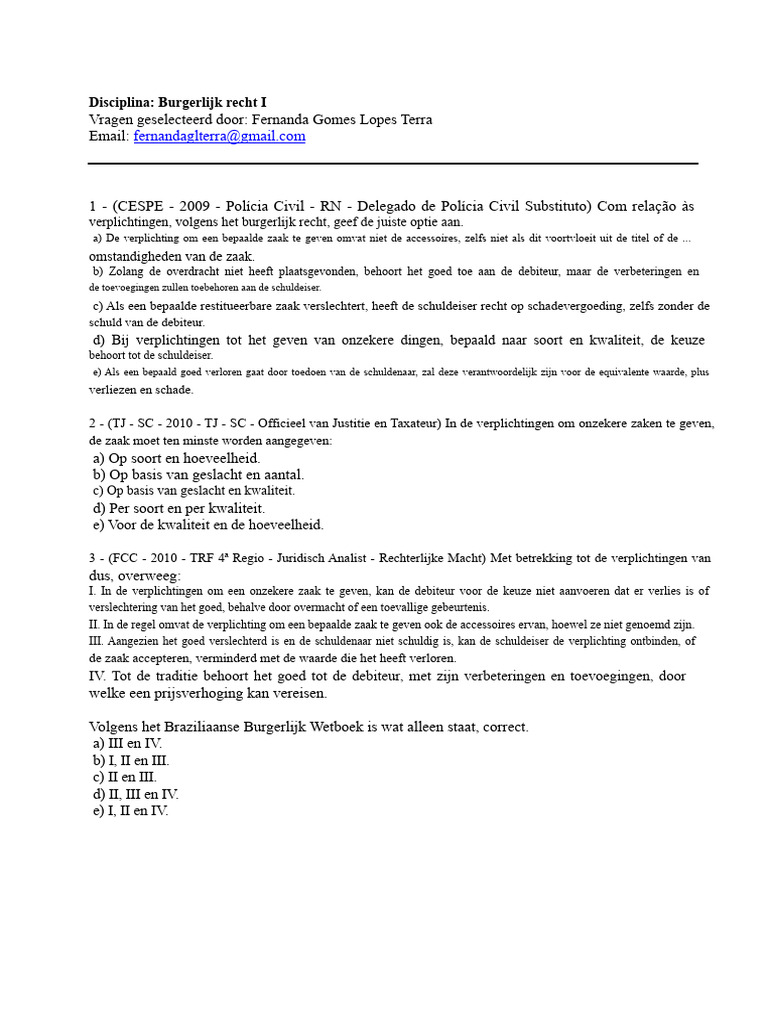 Oefening Burgerlijk Recht | PDF
