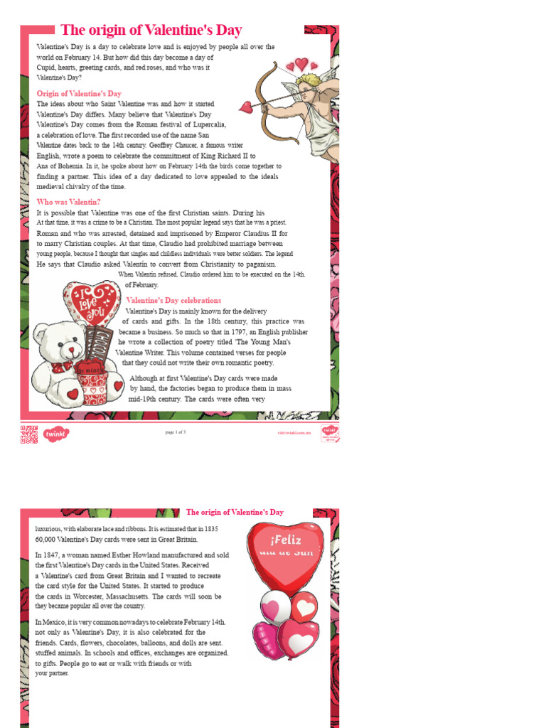 Sa DF 1672108189 Reading Comprehension The Origin of Valentine's Day ...