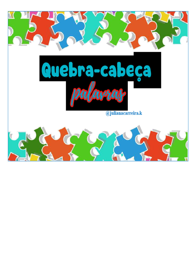 Rompecabezas de Palabras SIMPLES y COMPLEJAS | PDF