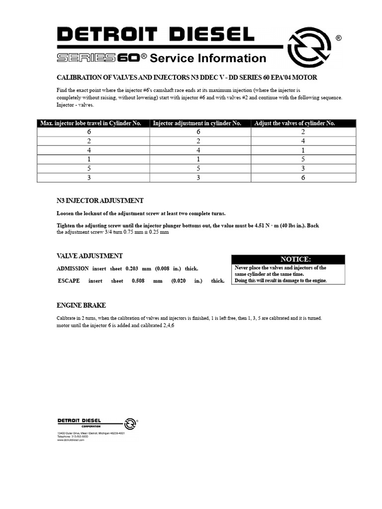 Calibration of Valves and Injectors of Ddec Engine V PDF | PDF | Fuel ...