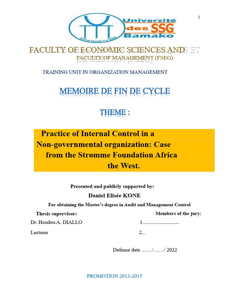 Practical Memo On Internal Control FSEG 2022 Last Corrected Version ...