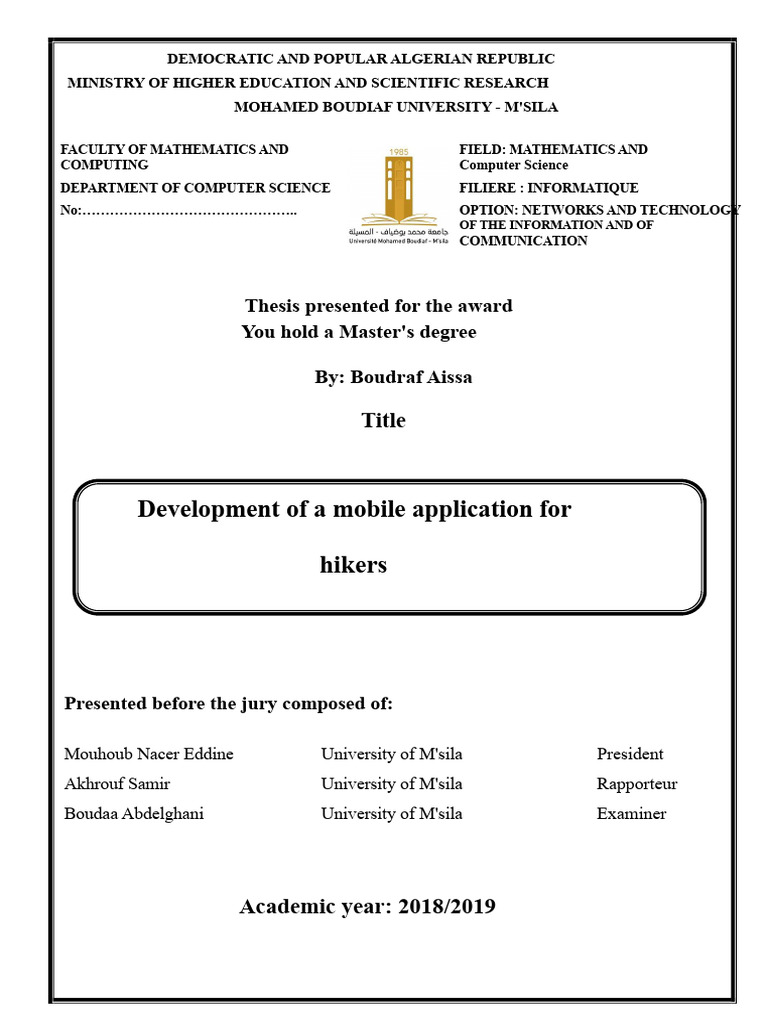 Thesis in MATHEMATICS AND COMPUTER SCIENCE | PDF | Personal Digital ...