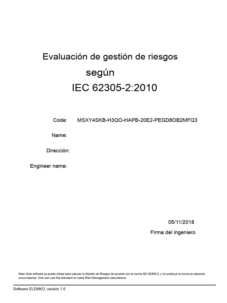 Evaluación de Riesgos según IEC 62305-2 | PDF | Aislador (Electricidad ...