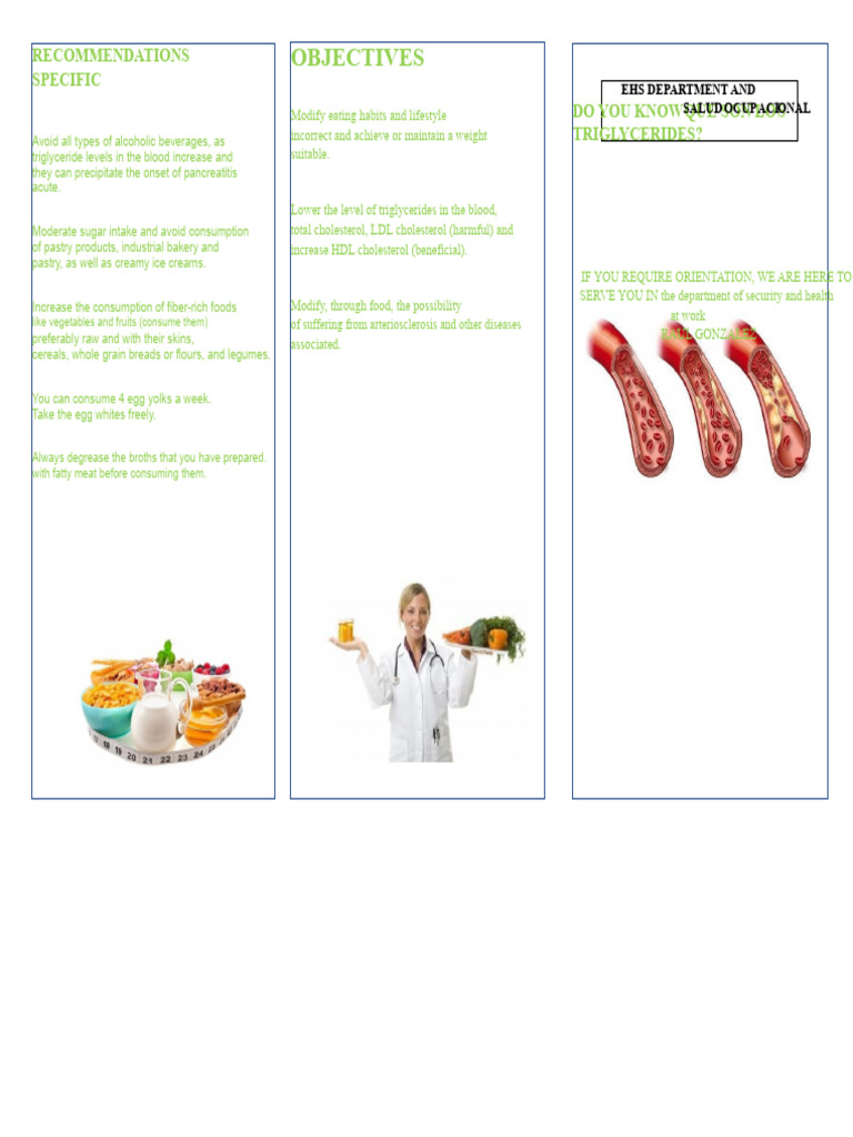 Trifold On Triglycerides | PDF | Cholesterol | Cardiovascular Diseases