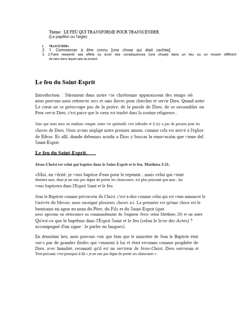 Renouveler le feu du Saint-Esprit | PDF | Saint-Esprit | Baptisme