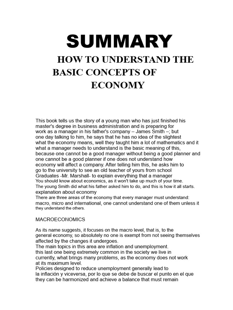 Understanding Basic Economic Concepts | PDF | Macroeconomics | Economics