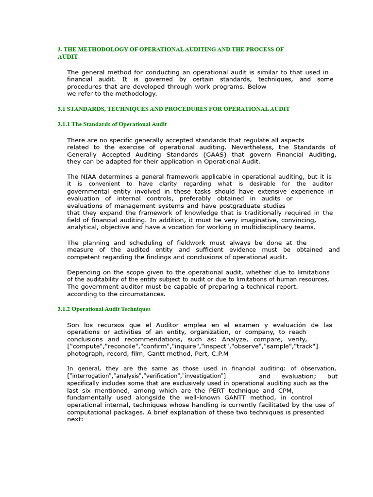 Operational Audit Process | PDF | Audit | Internal Control