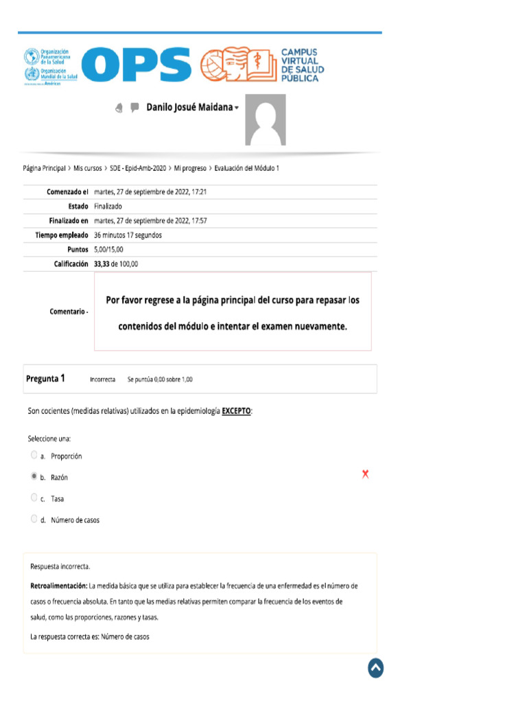 Assessment of Module 1 - Review of The Attempt | PDF