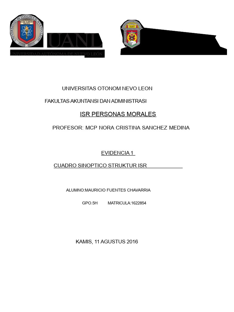 Tabel Sinoptik Isr Struktur | PDF