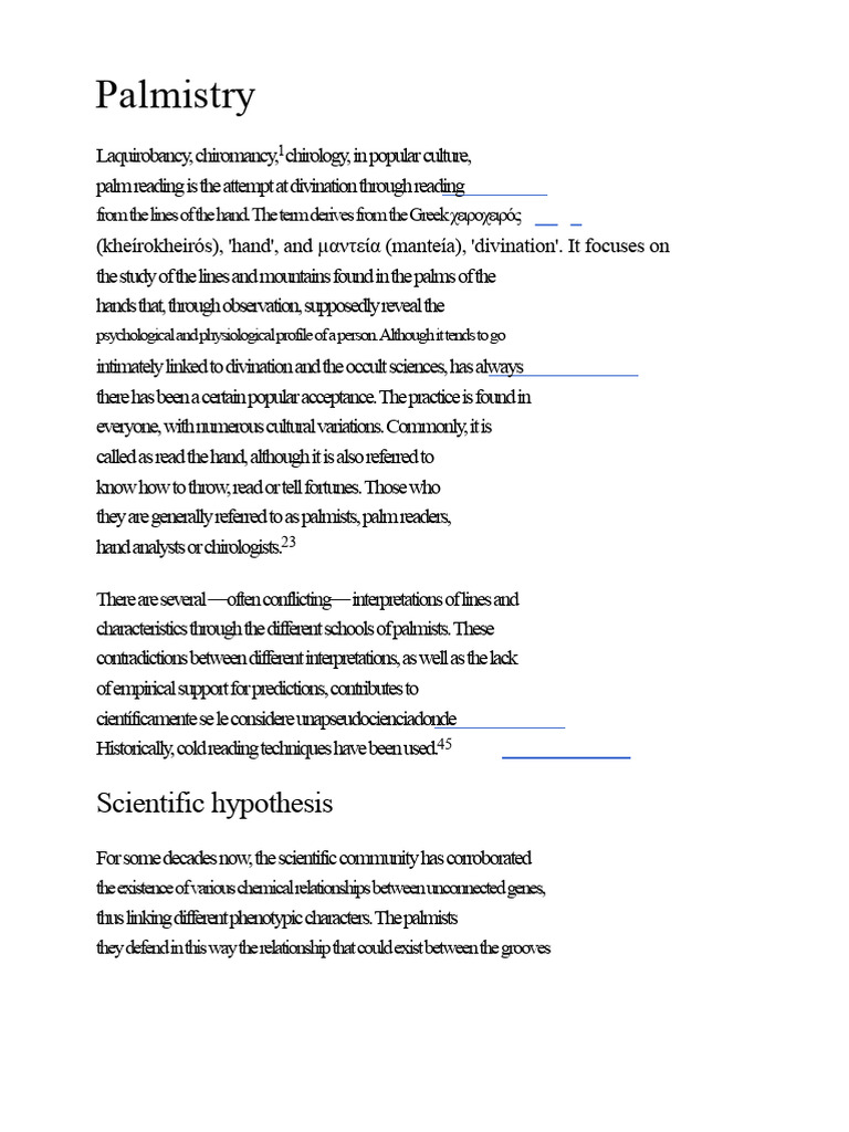 Palmistry | PDF