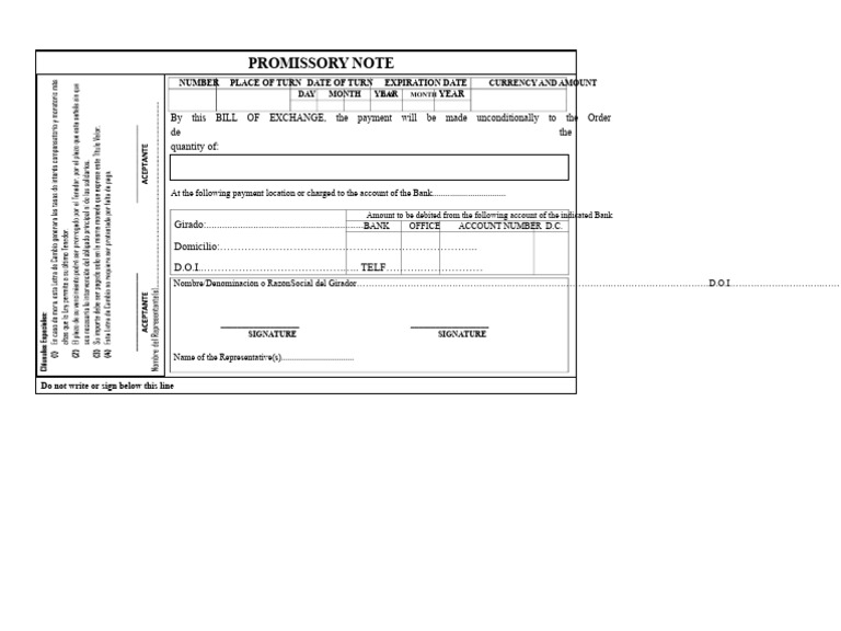 Bill of Exchange Format | PDF