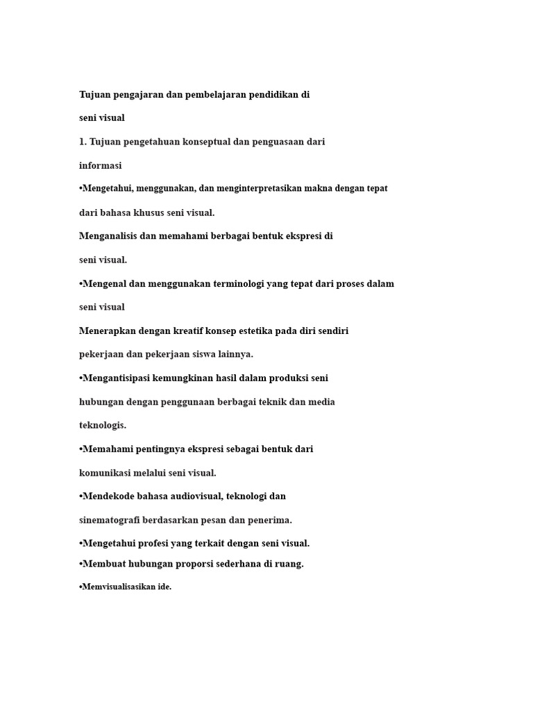 Program Kegiatan Seni Pra-Sekolah | PDF