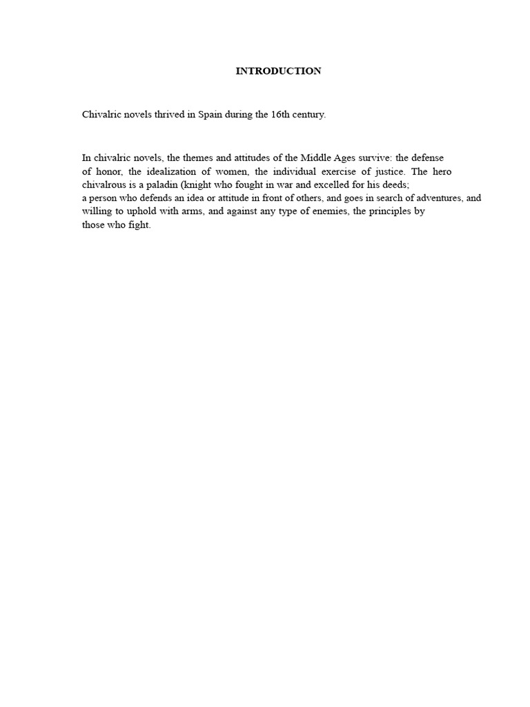 The Chivalric Novel | PDF | Chivalric Romance | Literary Theory