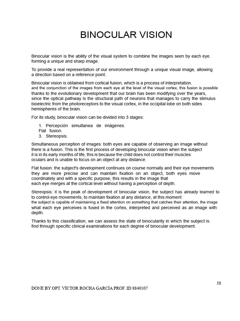 BINOCULAR VISION Clinical Examination Manual 3 | PDF | Visual ...
