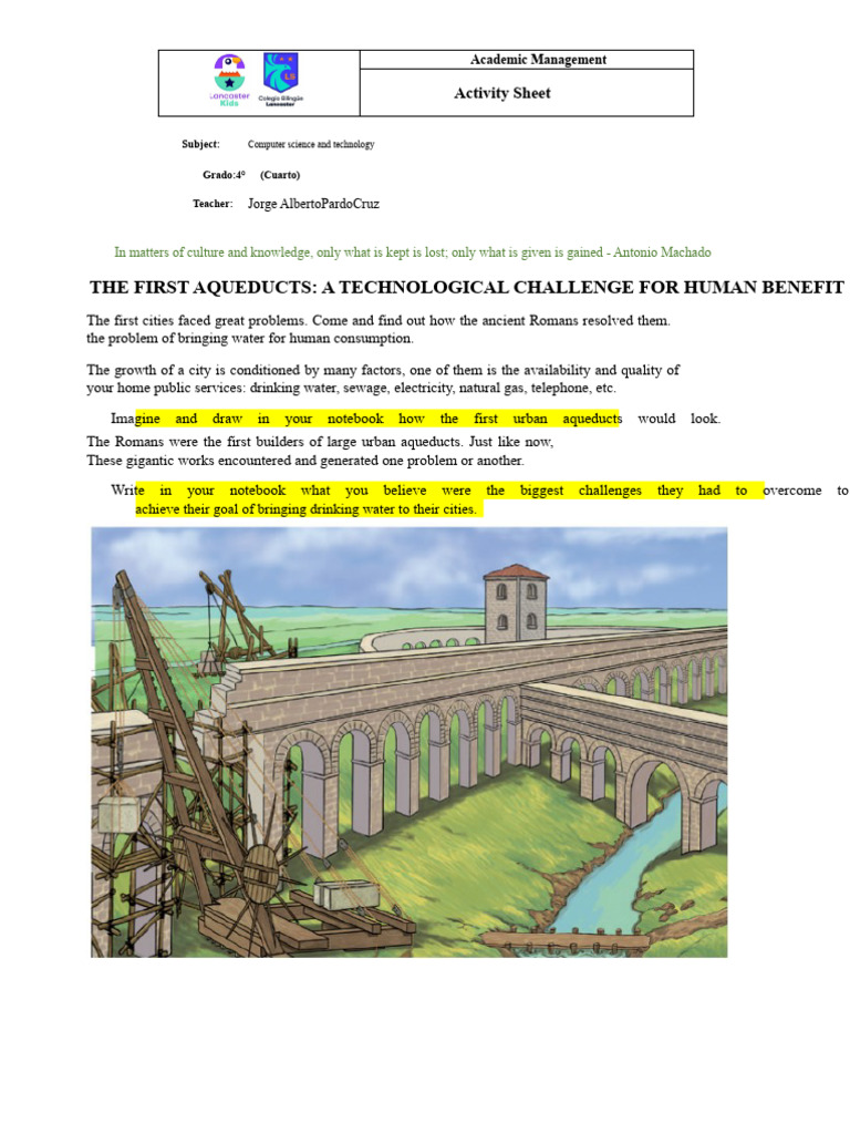 Activity 2 - The First Aqueducts | PDF | Water