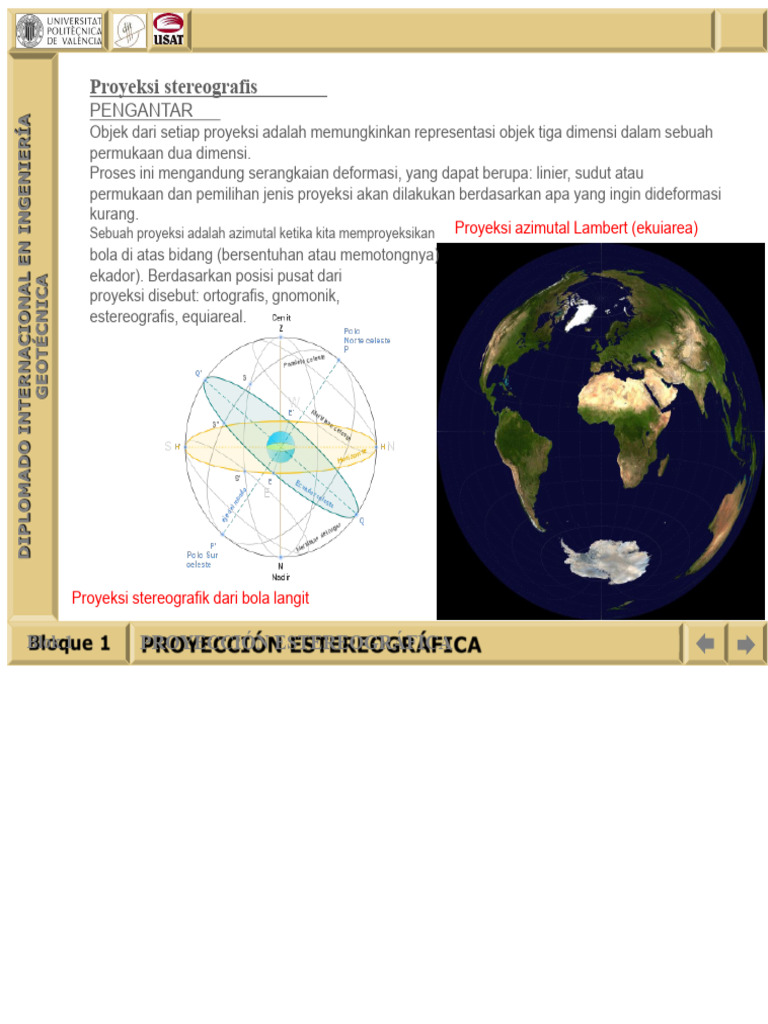 Proyeksi Stereografis 2D untuk Geologi | PDF