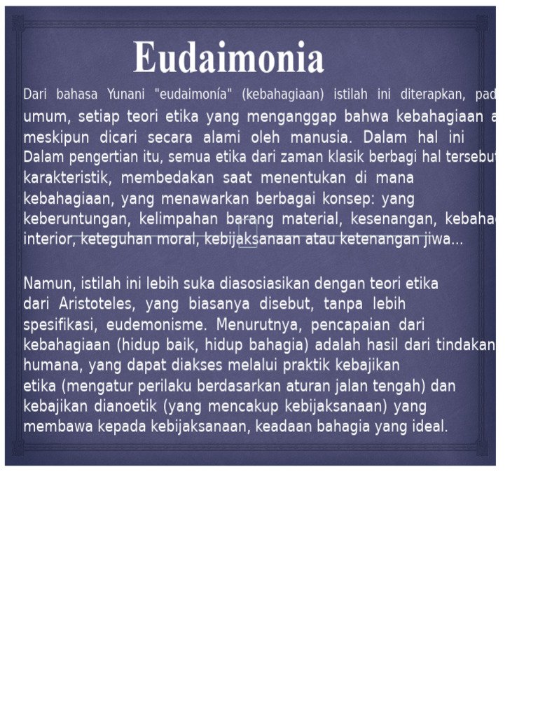 Eudaimonia | PDF