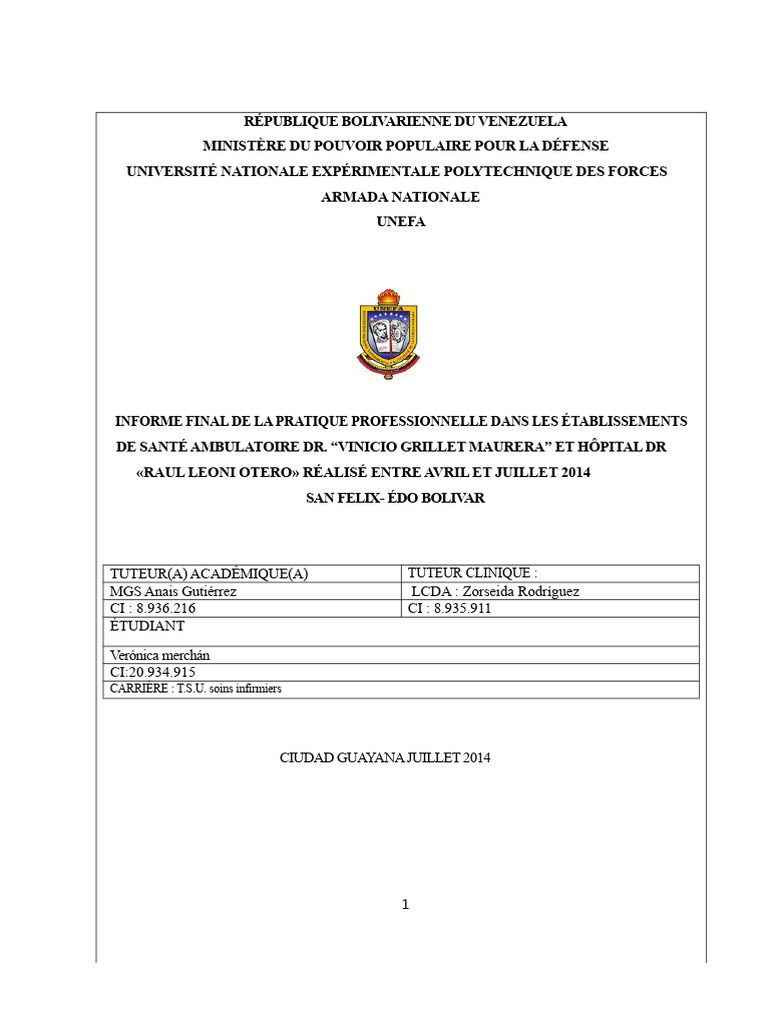 Rapport de stage en soins infirmiers 2014 | PDF | Allaitement | Hôpital