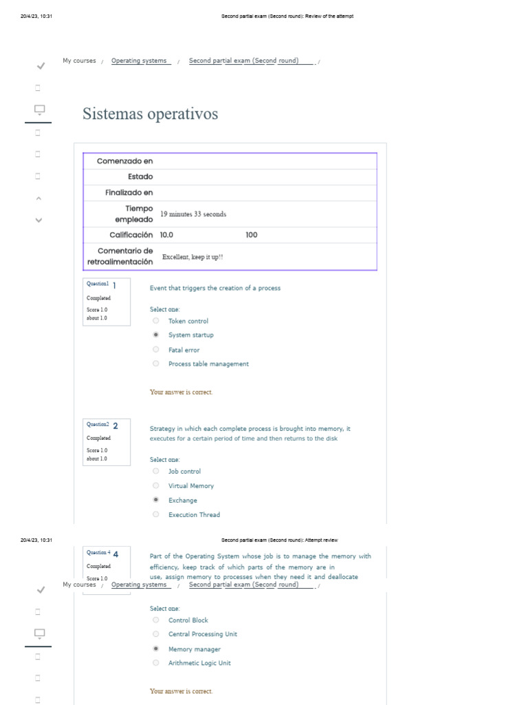 Second Partial Exam (Second Round) | PDF | Computer Architecture | Software
