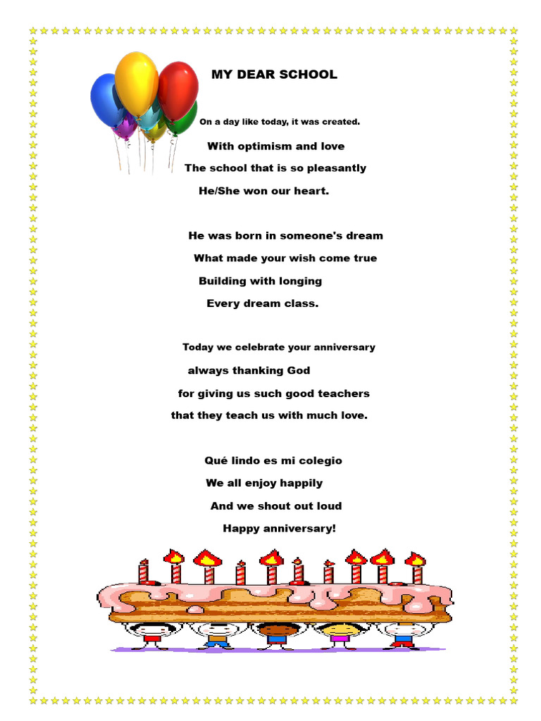 My Dear School | PDF