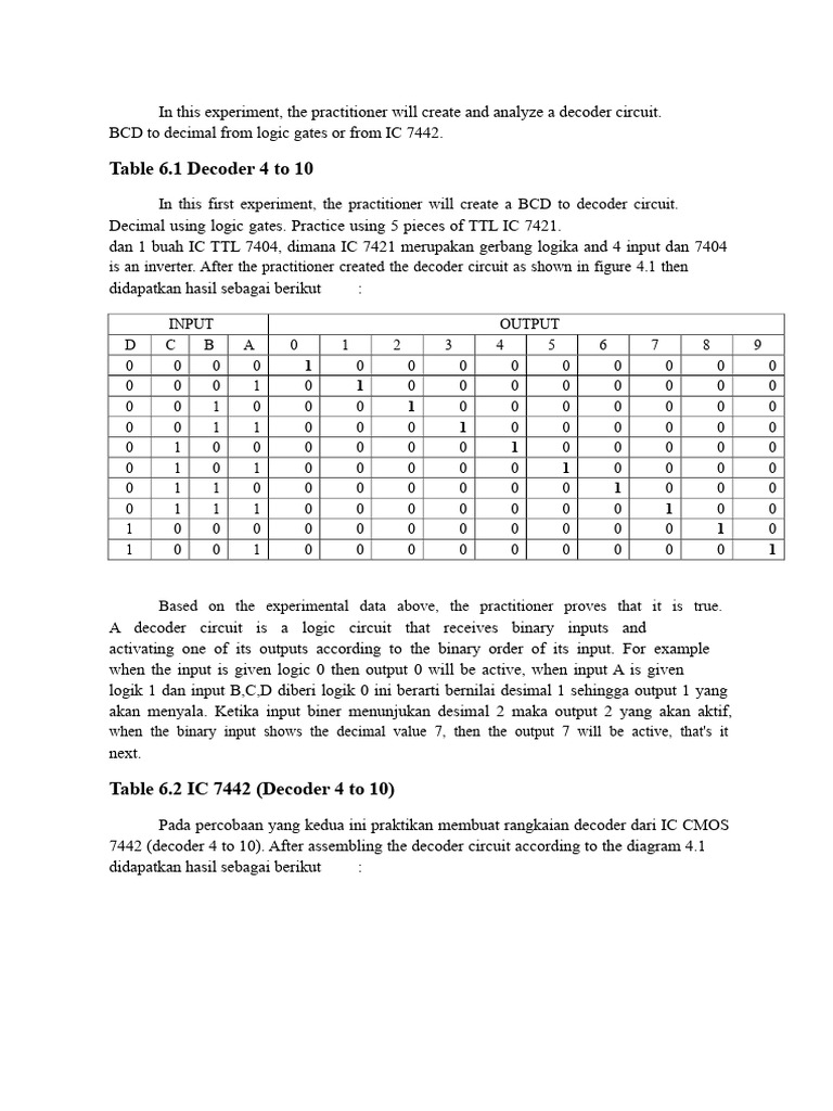 Decoder Analysis Pdf Electrical Engineering Electronics
