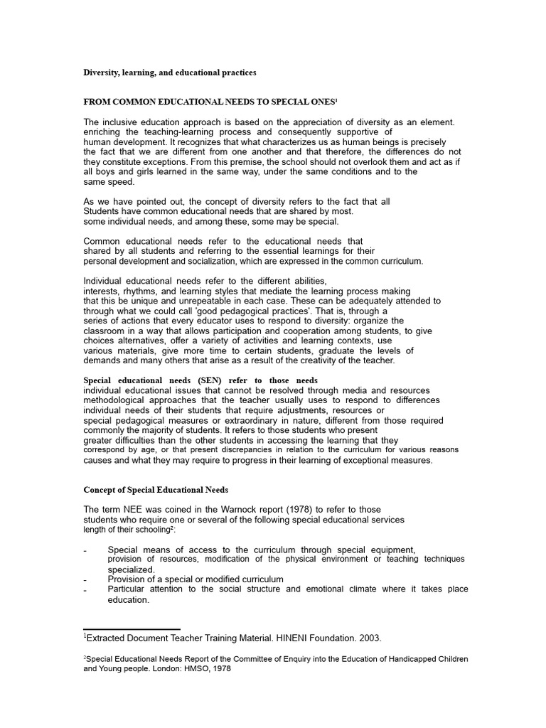 Understanding Special Educational Needs | PDF | Special Education ...