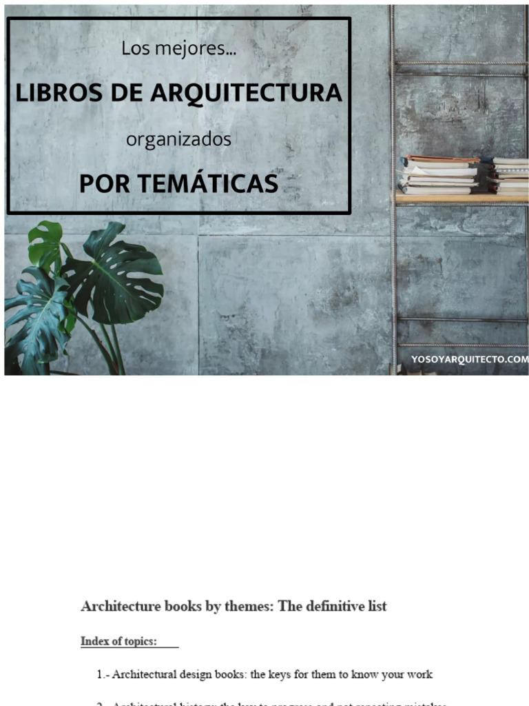 Architecture Books by Themes | PDF