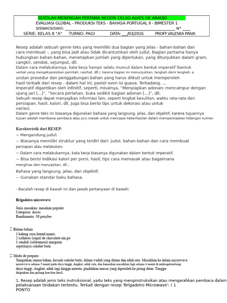 Panduan Lengkap Menulis Resep Masakan | PDF