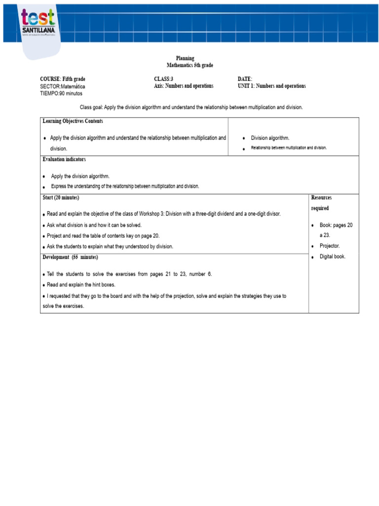 5th Grade Math: Division Concepts Lesson | PDF | Division (Mathematics ...