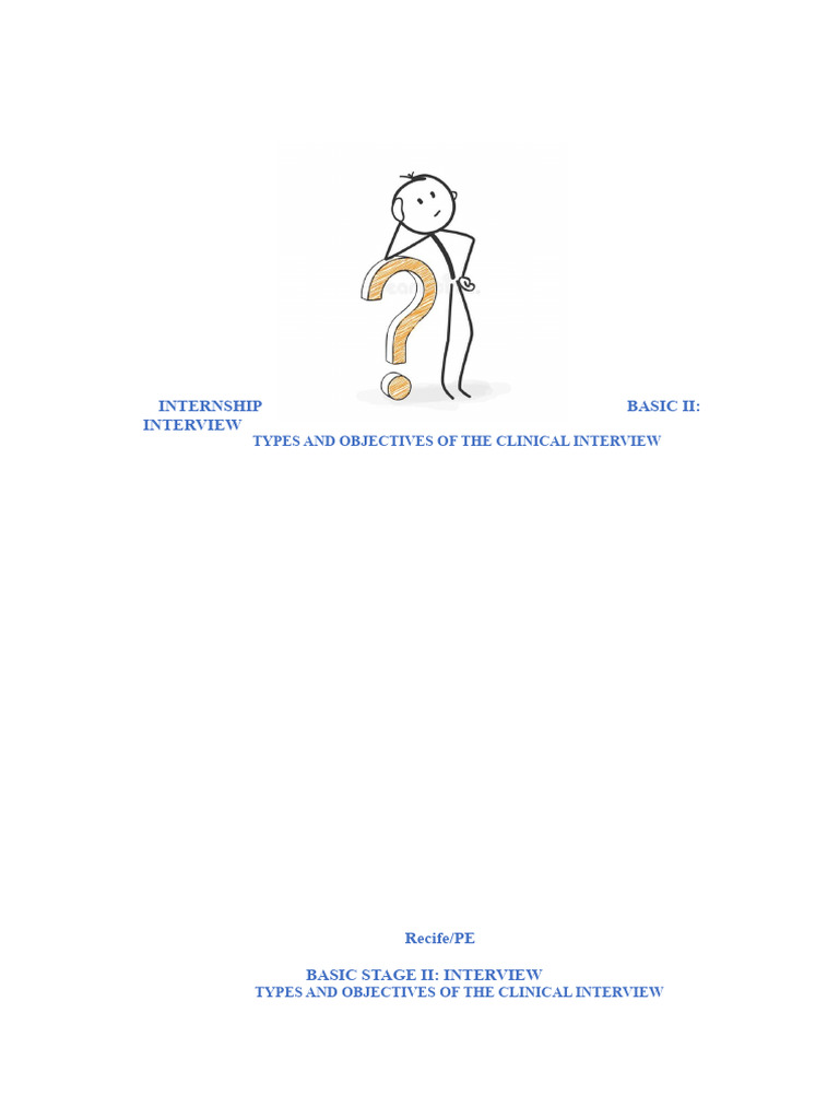 Types and Objectives of The Clinical Interview | PDF | Medical Diagnosis | Psychology