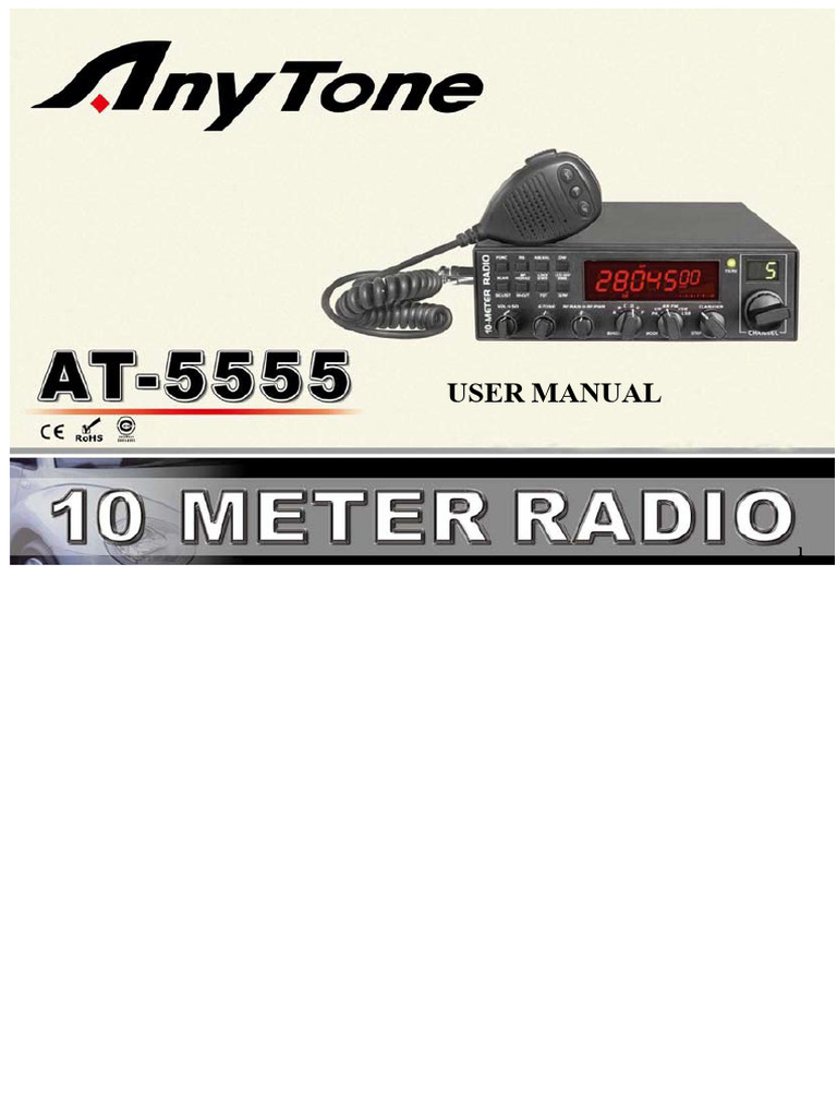 Anytone AT-5555 Manual | PDF | Wireless | Broadcast Engineering