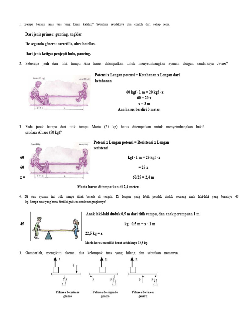 Jenis Tuas dan Penghitungan Gaya | PDF