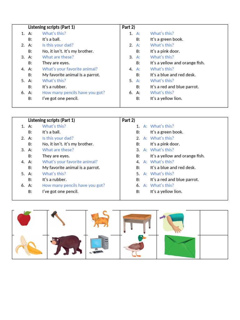 Listening Scripts for Language Practice | PDF