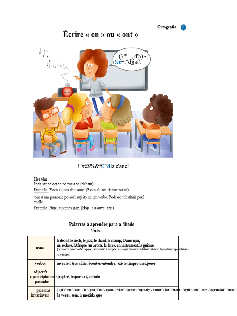 Orthographe : « on » vs « ont » et vocabulaire | PDF