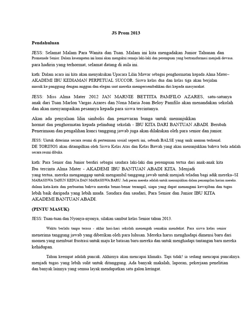 JS Prom 2013 CONTOH | PDF