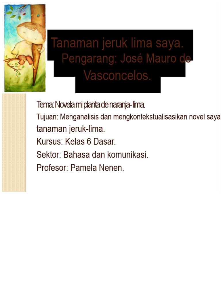 Analisis Novel "Saya Tanaman Jeruk Lima" | PDF